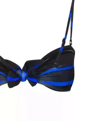 CALA DE LA CRUZ Lara Striped Bikini Top