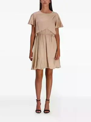 Armani Exchange Ruffled Overlay Dress