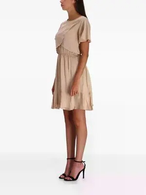Armani Exchange Ruffled Overlay Dress