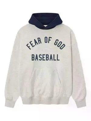 Fear Of God Mlb Logo Hoodie - Grey