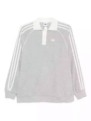 Adidas Three-stripe Bouclé Polo Top