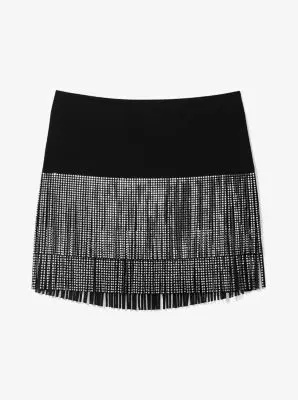 Michael Kors Studded Fringe Mini Skirt