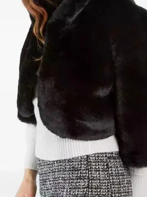Derhy Cropped Faux Fur Jacket