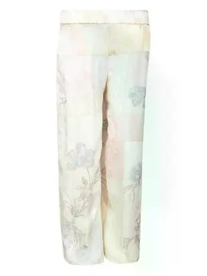 FORTE_FORTE Patchwork Floral-pattern Trousers
