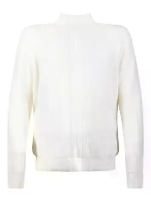 AMARANTO Mock Neck Sweater - White