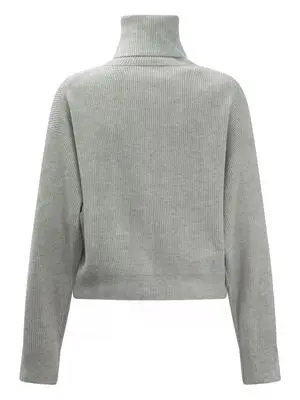 Brunello Cucinelli Ribbed-knit Roll-neck Sweater - Grey