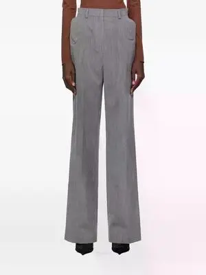 PUSHBUTTON Pinstriped Straight-leg Trousers