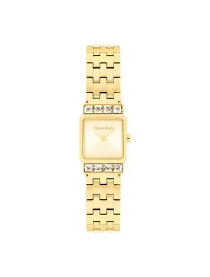 Calvin Klein Square Dial Link Bracelet Watch - Gold