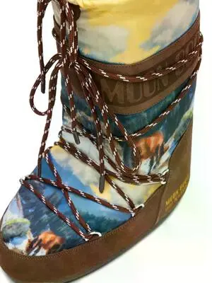 Moon Boot X Guest In Residence Icon Landscape-print Boots - Brown