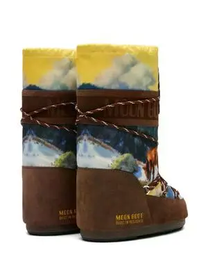 Moon Boot X Guest In Residence Icon Landscape-print Boots - Brown