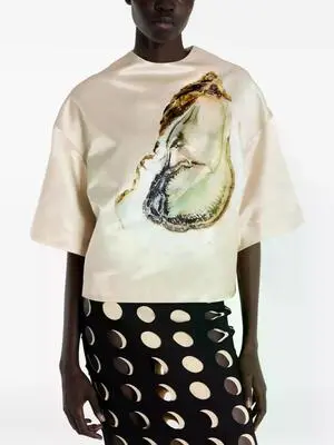A.W.A.K.E. Mode Oyster-print Blouse