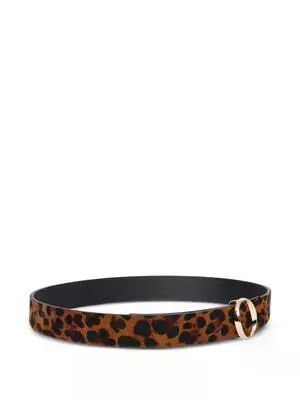 Orciani Leopard-print Calf Leather Belt - Brown