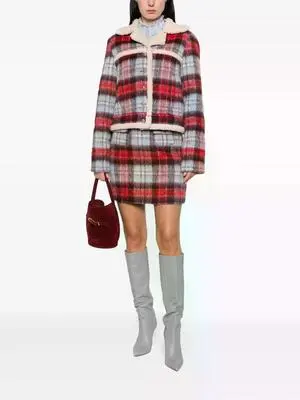 N°21 Flap-pocket Checked Mini Skirt