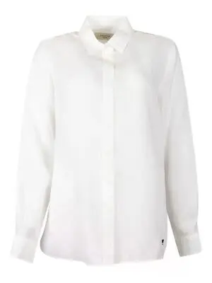 Max Mara Cuffs Logo Shirt - White