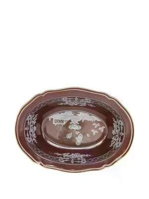 GINORI 1735 Oriente Italiano Floral Oval Bowl - Brown