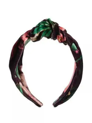 La DoubleJ Love Knot Floral Headband - Purple