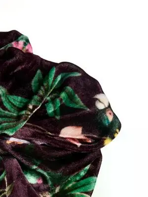 La DoubleJ Floral Print Scrunchie - Purple
