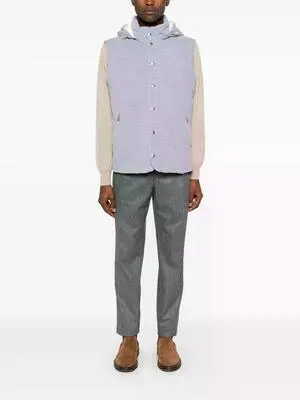 Brunello Cucinelli Corduroy Down Gilet - Grey