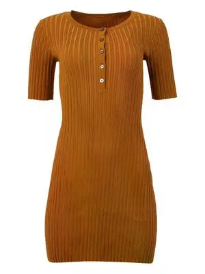 Lhd Button Knit Samphire Dress - Brown
