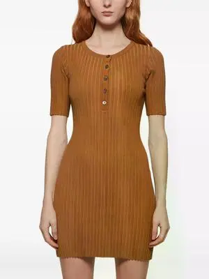 Lhd Button Knit Samphire Dress - Brown