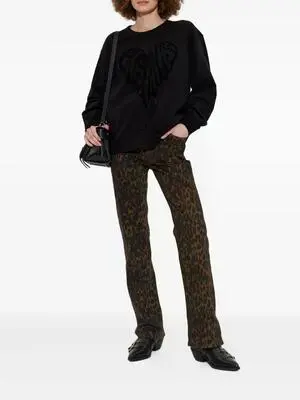 ALLSAINTS Heart Embellished Crewneck Sweatshirt