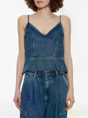 ALLSAINTS Spaghetti-strap Denim Top
