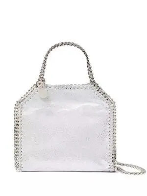 Stella McCartney Stella McCartney Falabella Chain-Trim Shoulder Bag Silver