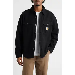 Carhartt Work In Progress Selby Cotton Canvas Shirt Jacket - Black