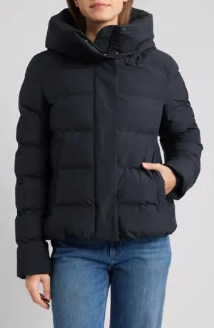 SAVE THE DUCK Arena Waterproof Hooded Puffer Jacket - Black
