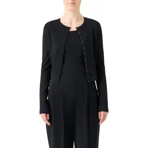 Akris Crop Crewneck Cardigan