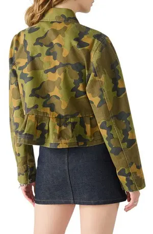 Steve Madden Camo Cotton Twill Jacket