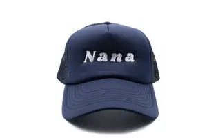 REY TO Z Nana Embroidered Trucker Hat - Navy