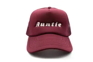 REY TO Z Auntie Foam Trucker Hat - Burgundy