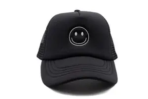 REY TO Z Smiley Foam Trucker Hat - Black