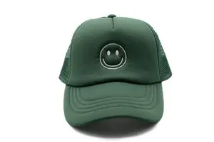 REY TO Z Smiley Foam Trucker Hat - Dark Green