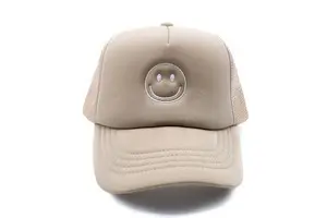 REY TO Z Smiley Foam Trucker Hat - Khaki