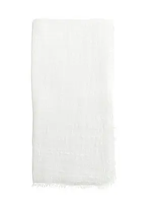 Anaya Cotton Gauze Fringe Napkins- Set Of 4 - Bright White