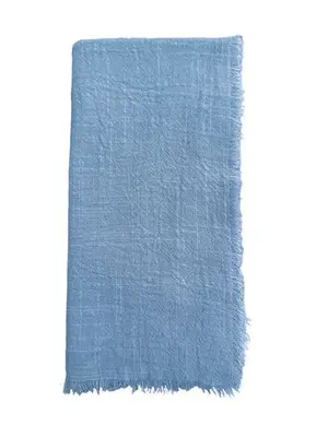 Anaya Cotton Gauze Fringe Napkins- Set Of 4 - Mist Blue