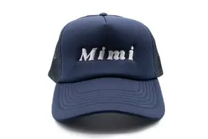 REY TO Z Mimi Embroidered Trucker Hat - Navy