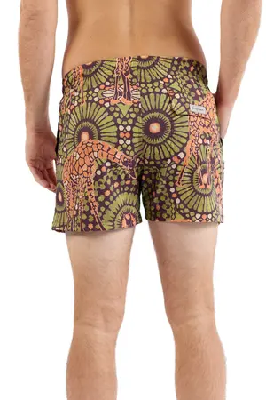 Kenny Flowers Animal Print Swim Trunks