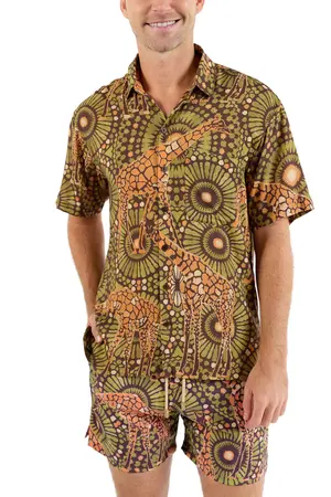 Kenny Flowers Animal Print Swim Trunks