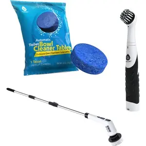 PURSONIC Cleaning Power Bundle Power Scrubbers Brushes & Toilet Tablets - Multicolor