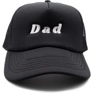 REY TO Z Dad Embroidered Trucker Hat - Black