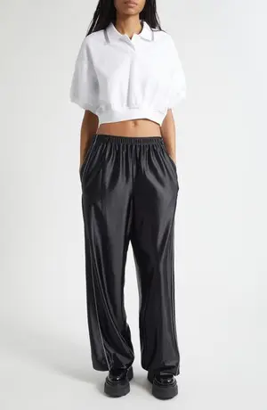 Alexander Wang Reflective Piping Stretch Faille Track Pants