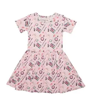 LEV BABY Makeup Print Twirl Dress
