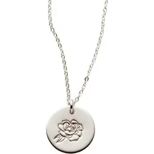 MADE BY MARY September Birth Flower Pendant Necklace - Silver