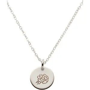 MADE BY MARY September Birth Flower Pendant Necklace - Silver