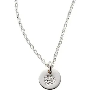 MADE BY MARY September Birth Flower Pendant Necklace - Silver