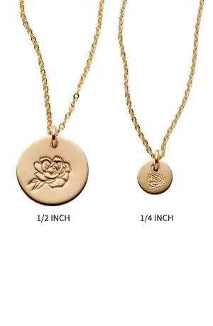 MADE BY MARY September Birth Flower Pendant Necklace - Silver