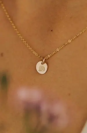 MADE BY MARY September Birth Flower Pendant Necklace - Silver